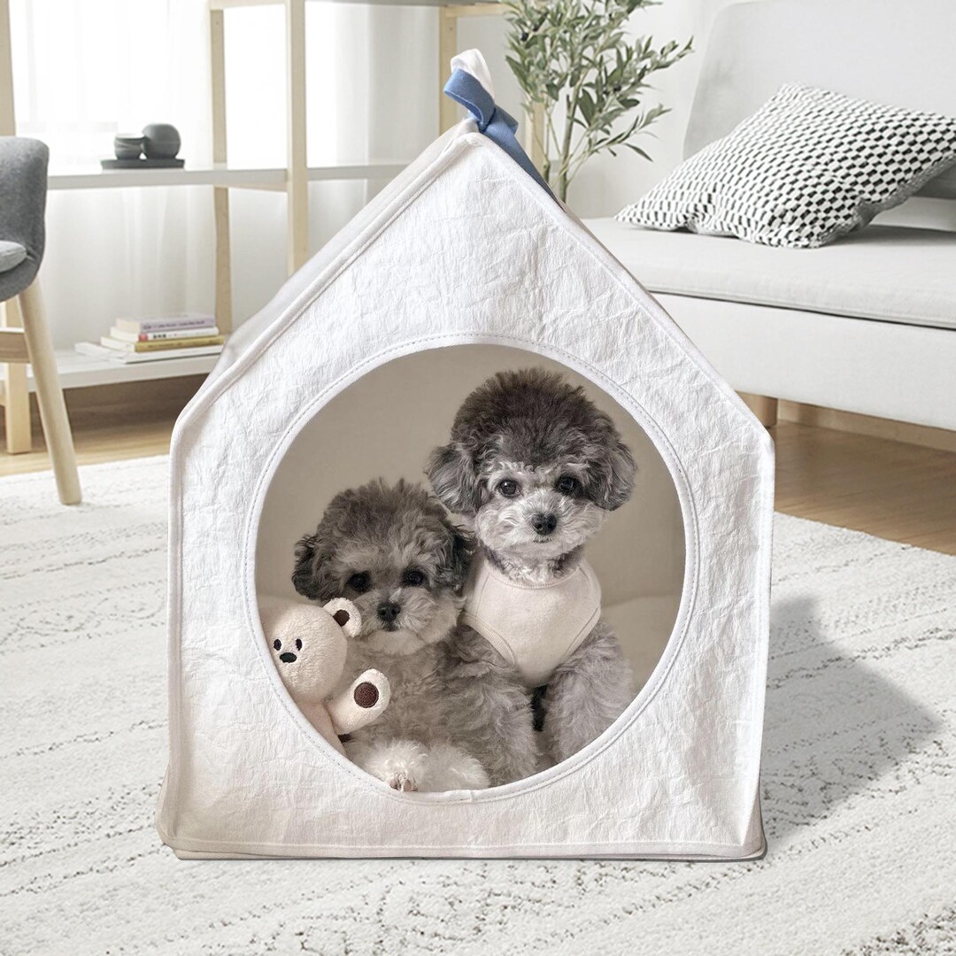 Cozy Pet Tent House, Semi-enclosed Cat Dog Sleeping House, Washable and ...