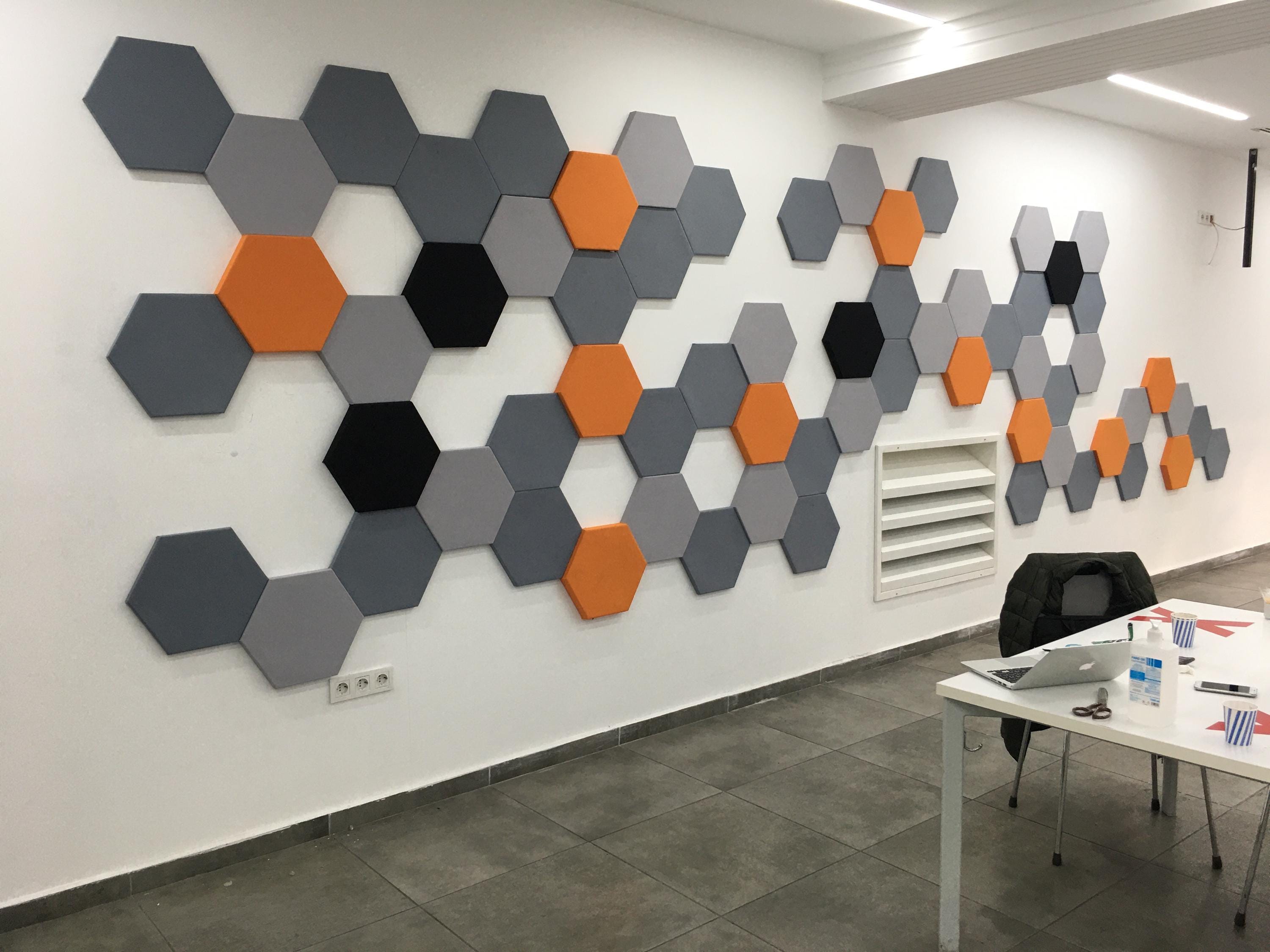 Acoustic Hexagon Fabric Panel Decoration Colorful Sound Absord - Etsy