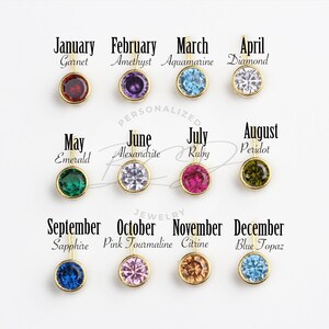 Gold or Sterling Silver Birth Flower Necklace – Custom Birth Month ...