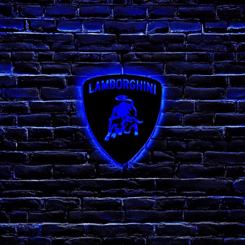 Lamborghini Garage Decor , Lamborghini Led Sign , Valentine's Day Gift ...