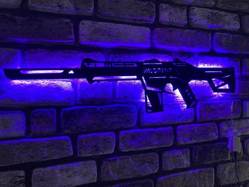 Valorant Led Sign , Valorant Gun Wall Decor , Personalized Gift , Neon ...