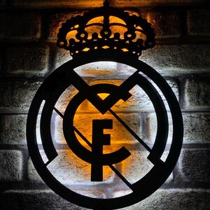 Real Madrid Led Sign - Football Team Logo Led Sign - Real Madrid Logo ...