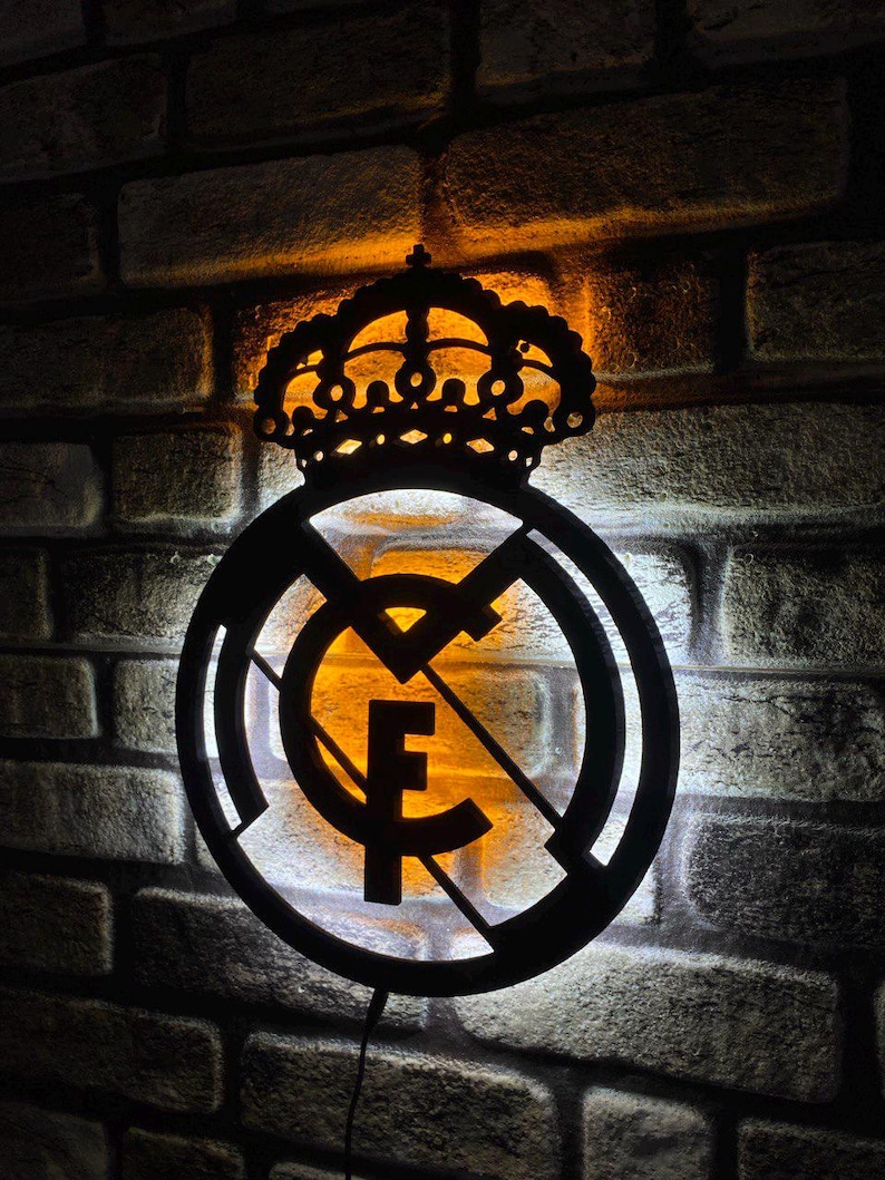 Real Madrid Led Sign - Football Team Logo Led Sign - Real Madrid Logo ...