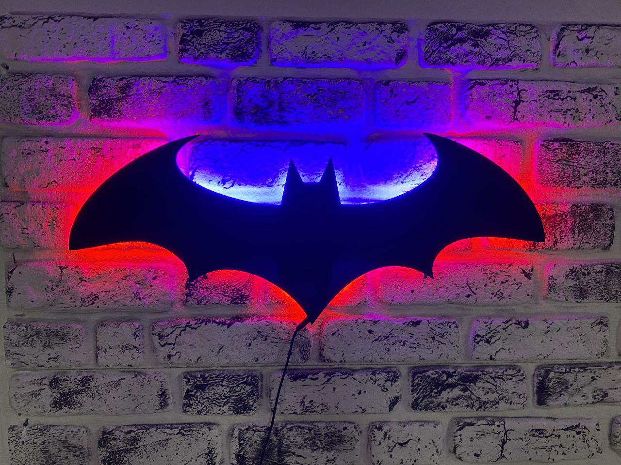 Bat Led Sign -bat Fan Wall Decor - Bat Silhouette Led Decor - Neon Sign ...