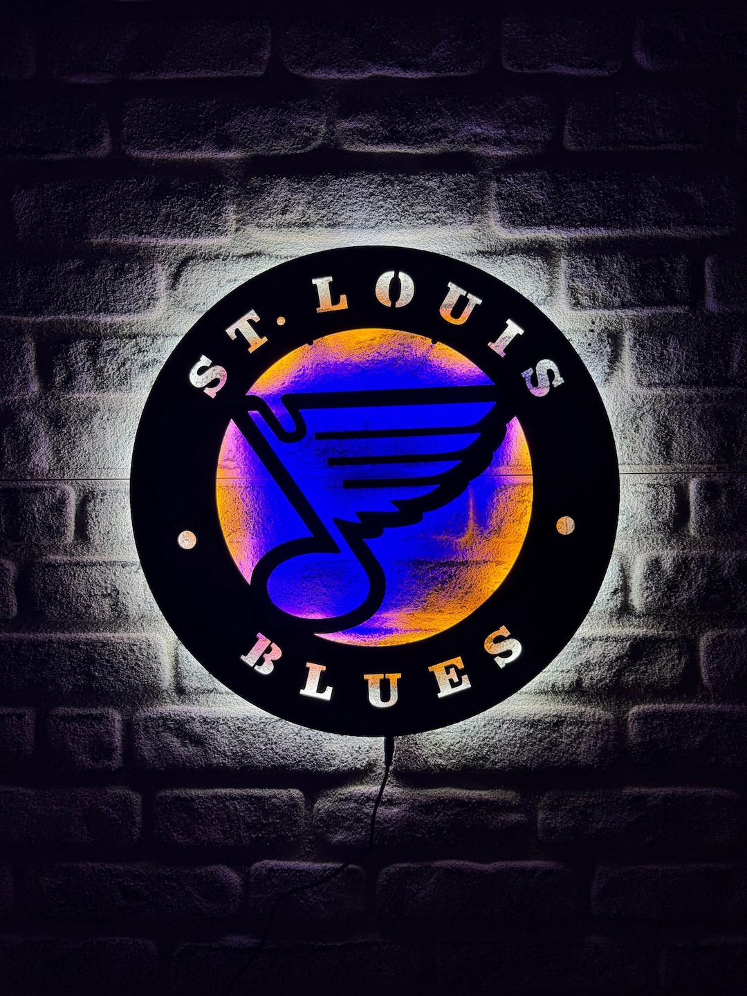 St Louis Blues Led Lighted Sign , St Louis Blues Illuminated Wood Wall ...