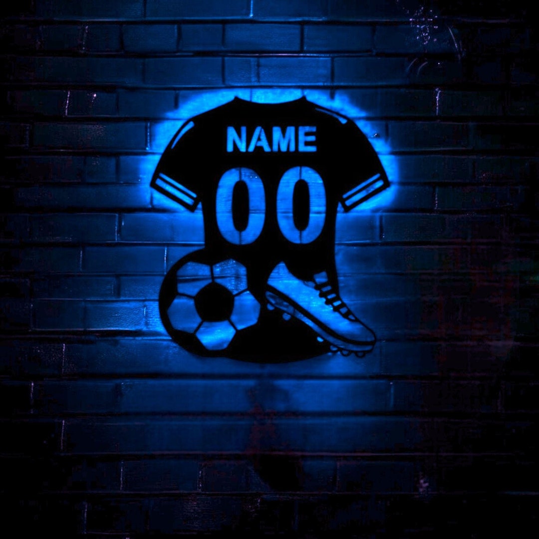 Personalized Led Sign Football Team Unıform , Custom Name Football ...