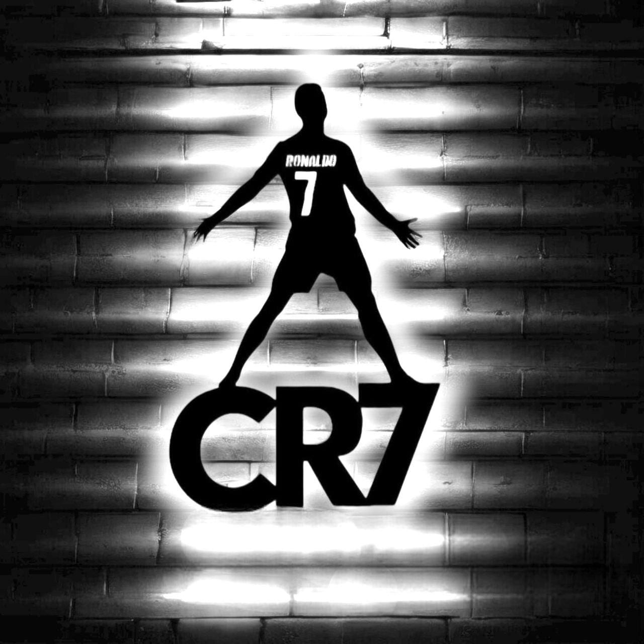 Cristiano Ronaldo Wood Led Sign , Ronaldo Christmas Gift Wall Decor ...