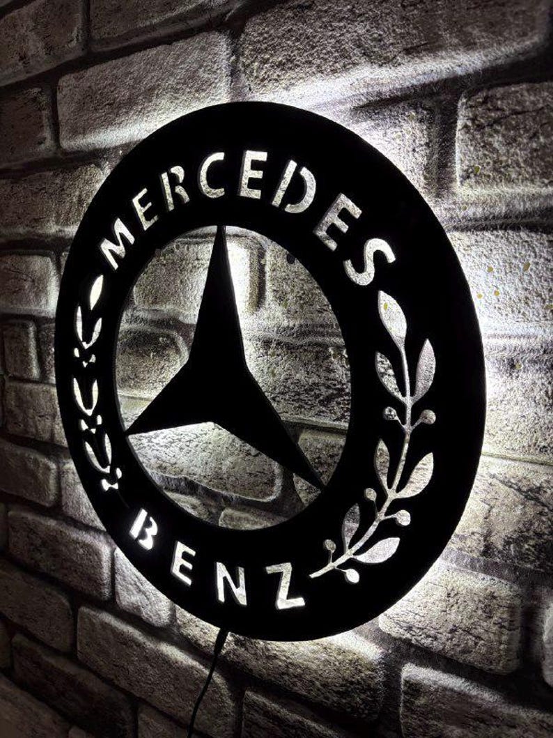 Mercedes Benz Logo Christmas Gİft Led Sign , Mercedes Benz Led Sign ...