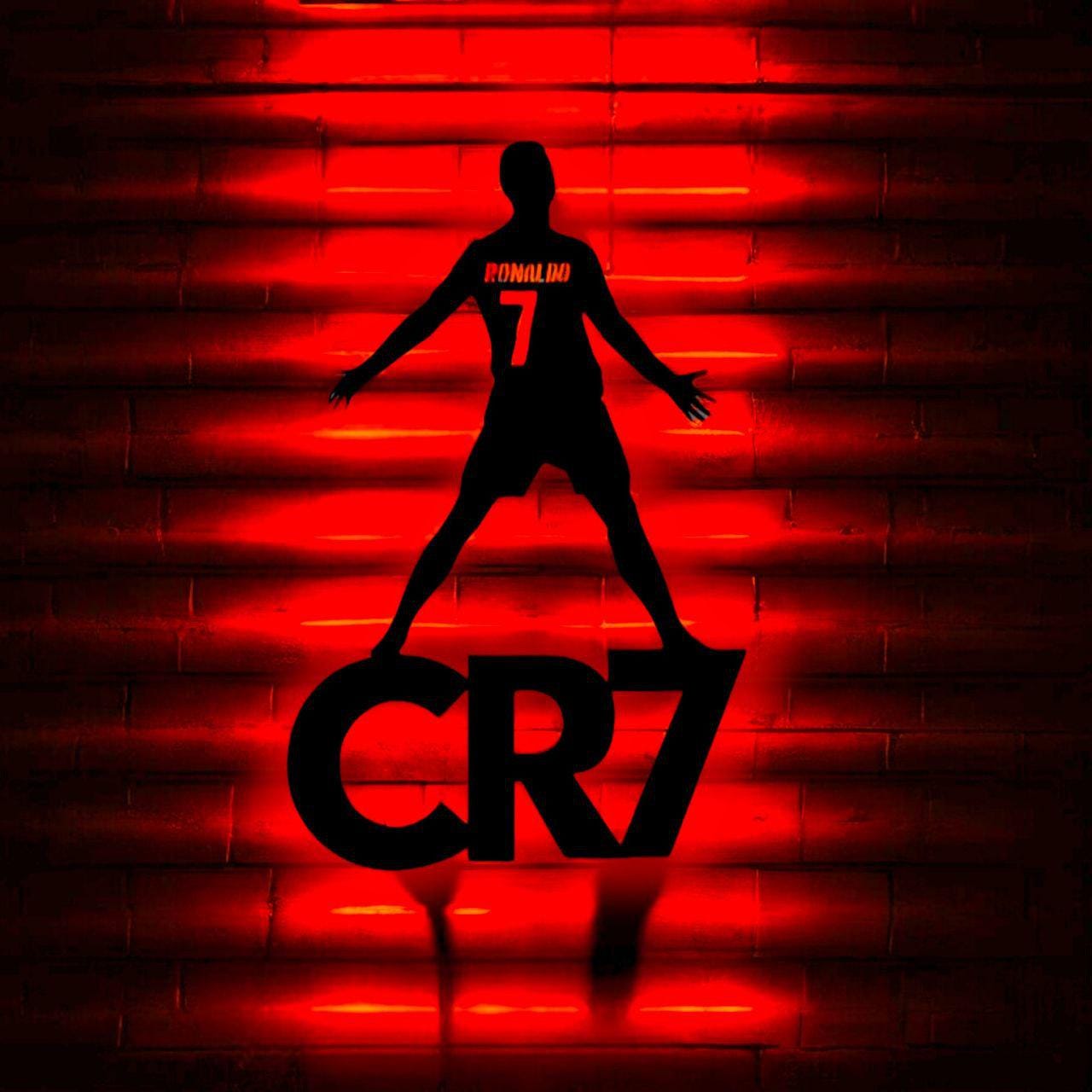 Cristiano Ronaldo Wood Led Sign , Ronaldo Wall Decor , Football Led ...