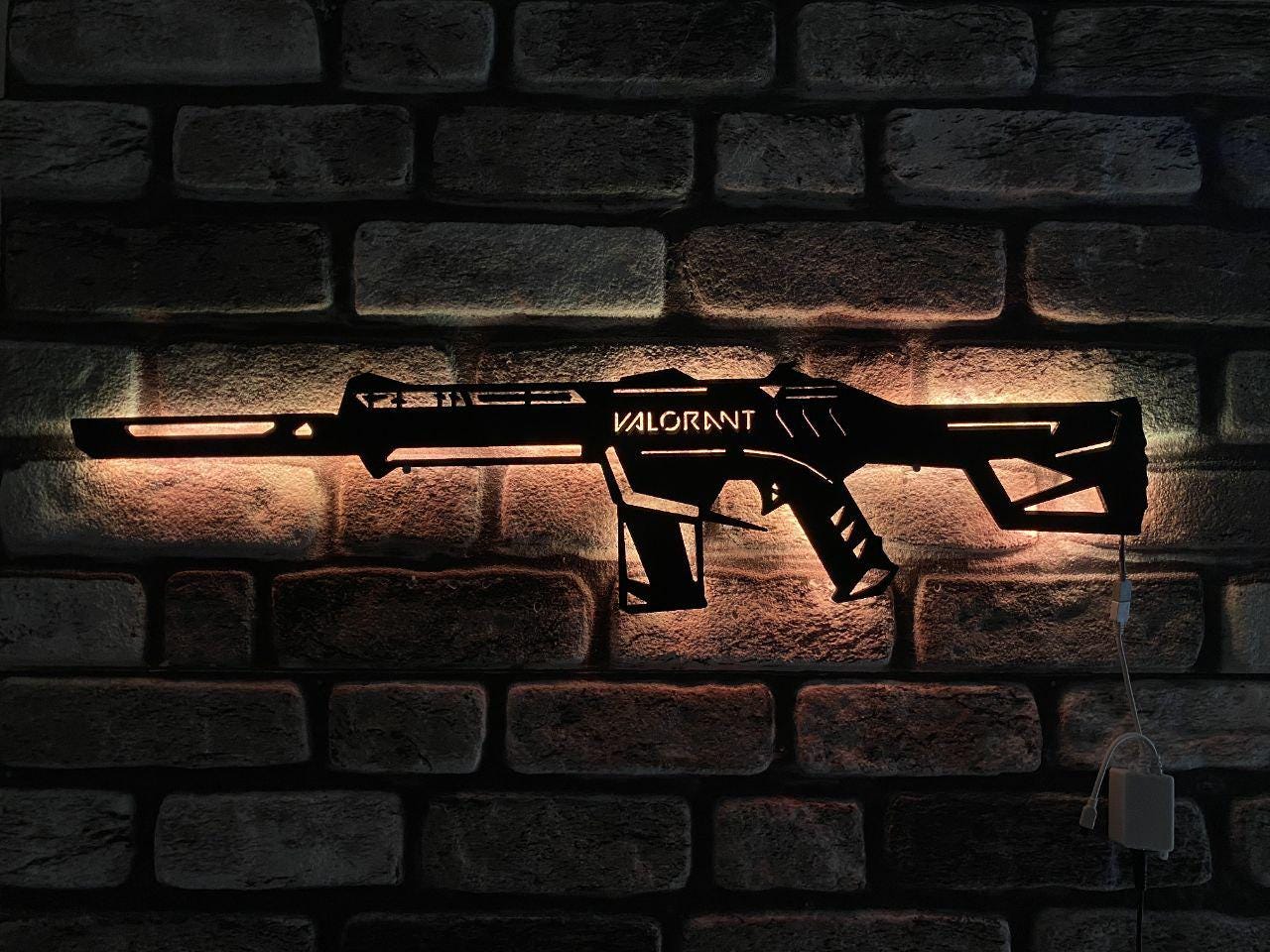 Valorant Led Sign , Valorant Gun Wall Decor , Personalized Gift , Neon ...
