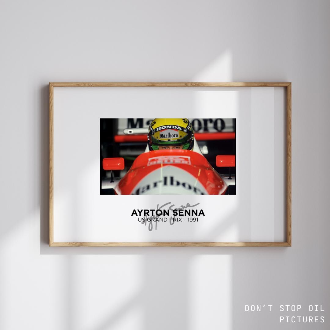 Ayrton Senna 1991 US Grand Prix | Formula 1 Legend Poster | F1 Wall Art ...