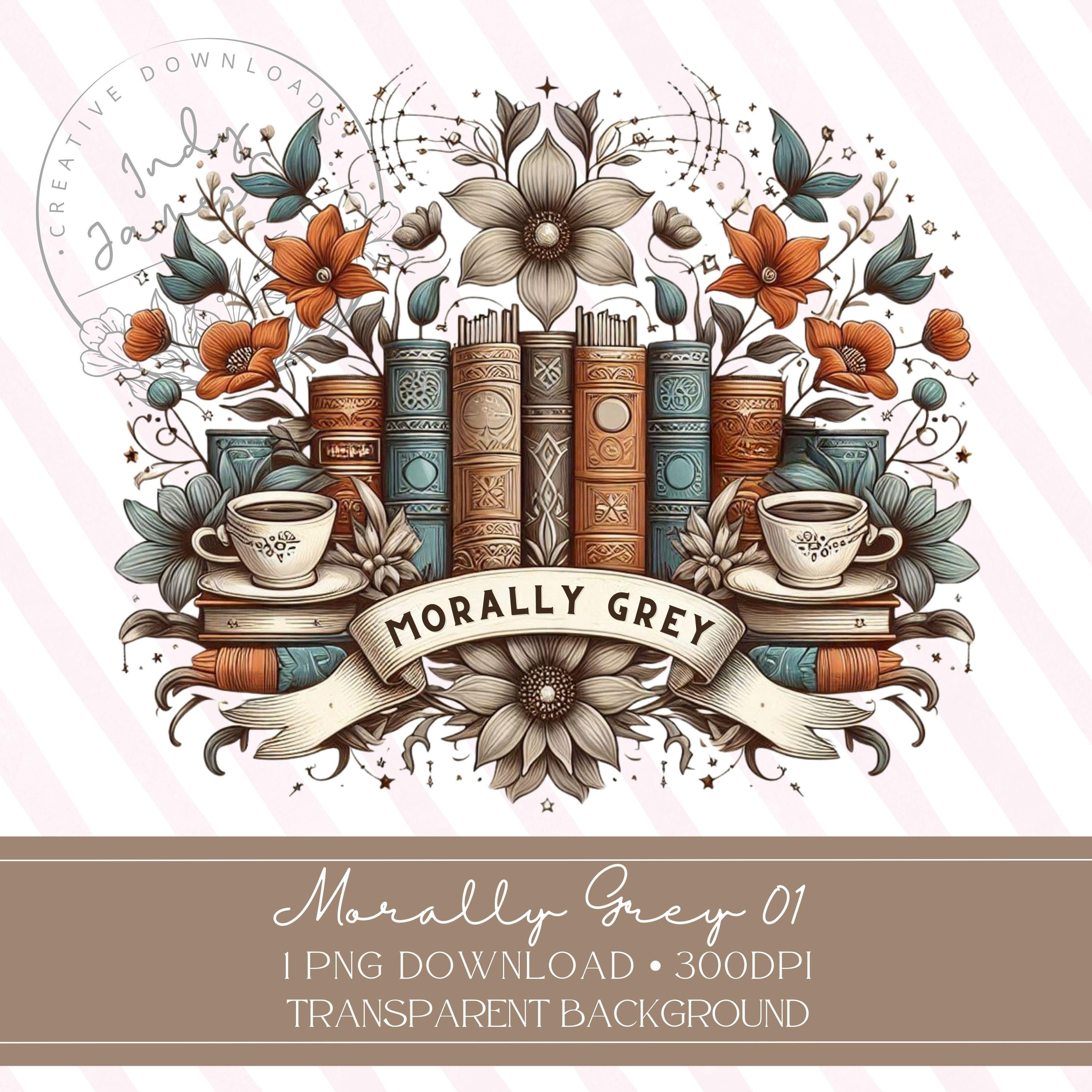 Morally Grey Vintage Style Watercolor High Quality PNG Digital Download ...