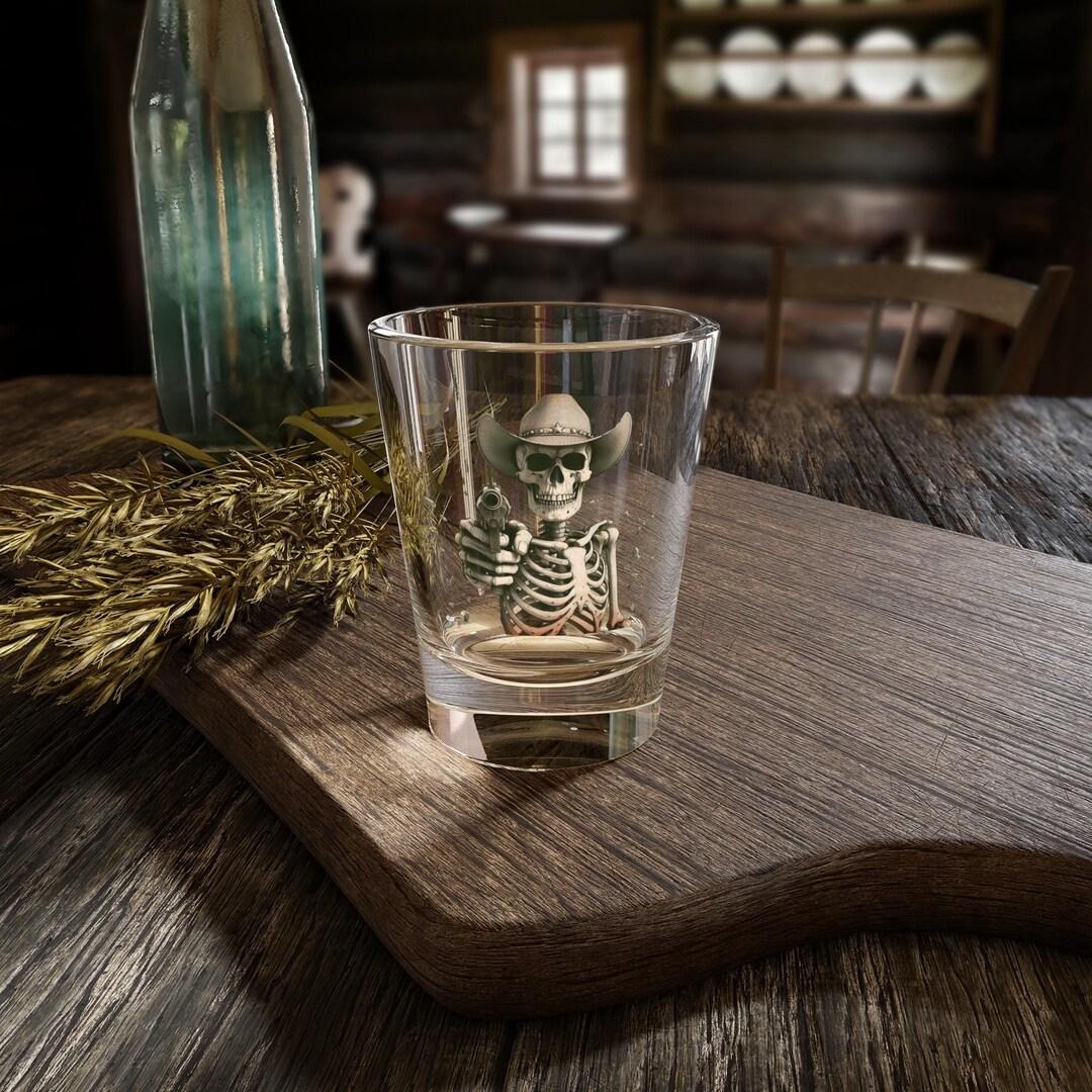 Cowboy Skeleton Shot Glass, Unique Barware for Parties, Western Decor ...