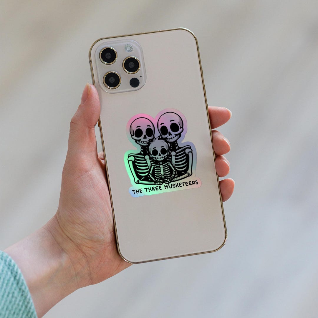 Skeleton Family Holographic Decal, Family of Three 'skeletons' With ...