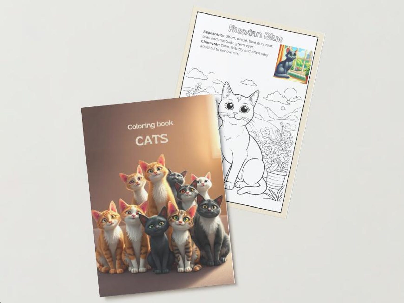 Cat Breeds Coloring Book for Kids | Fun and Educational | Digital ...