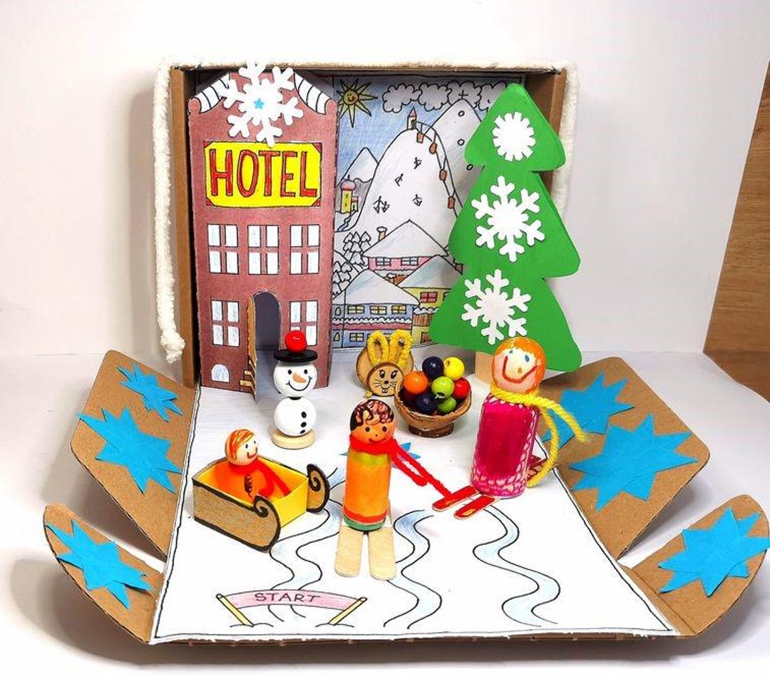 Craft Box Skiing, Crafts for Children, Craft Box for Children ...
