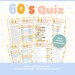 1960s Party Games, 60s Quiz Games, 60s Charades, 60th Birthday Party ...