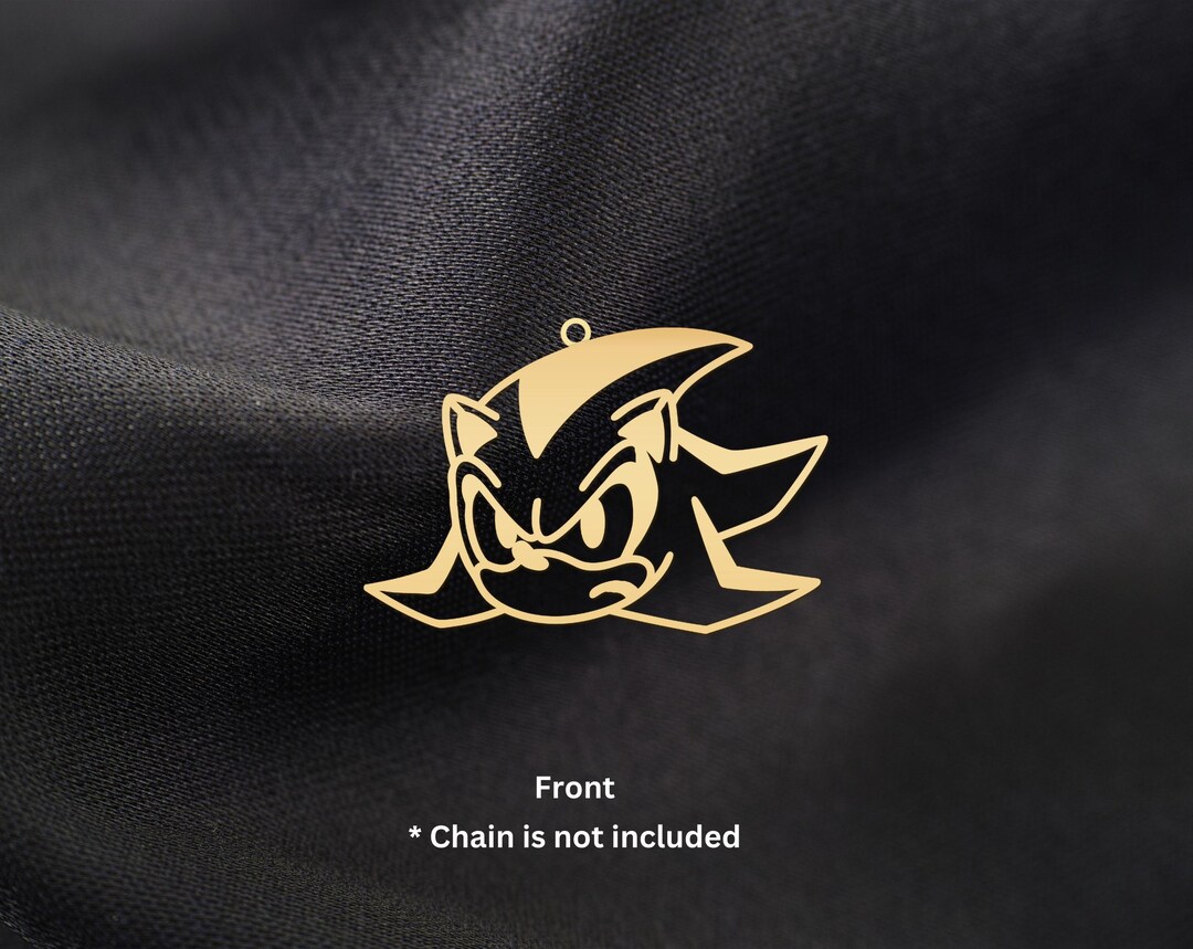 Shadow the Hedgehog Charm | Shadow-inspired Pendant | Gold Plated ...