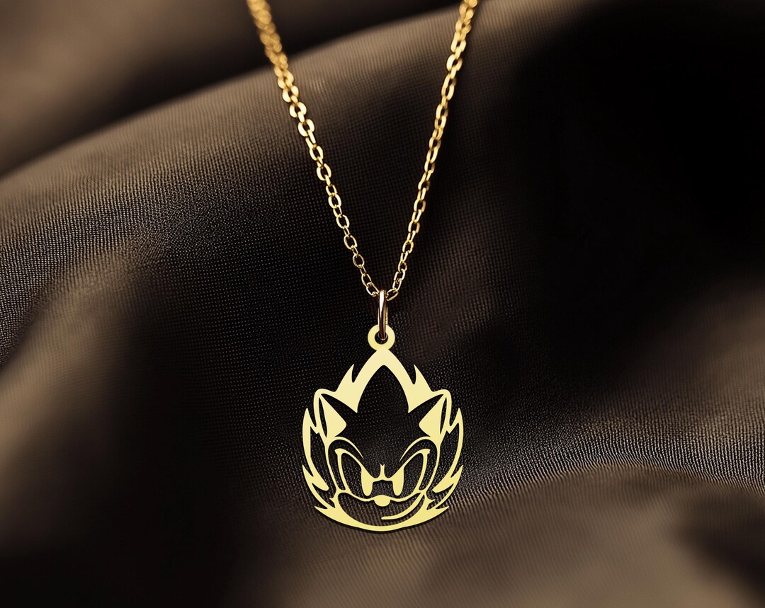 Gold Plated Sonic Head Necklace | Iconic Sonic Pendant for Gaming Fans ...