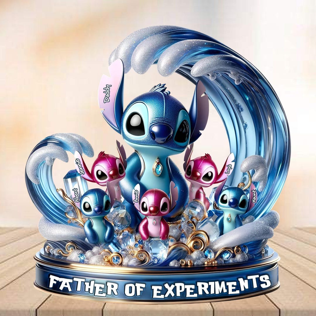 Stitch Father of Experiments Acrylic Plaque, Personalized Gifts for ...