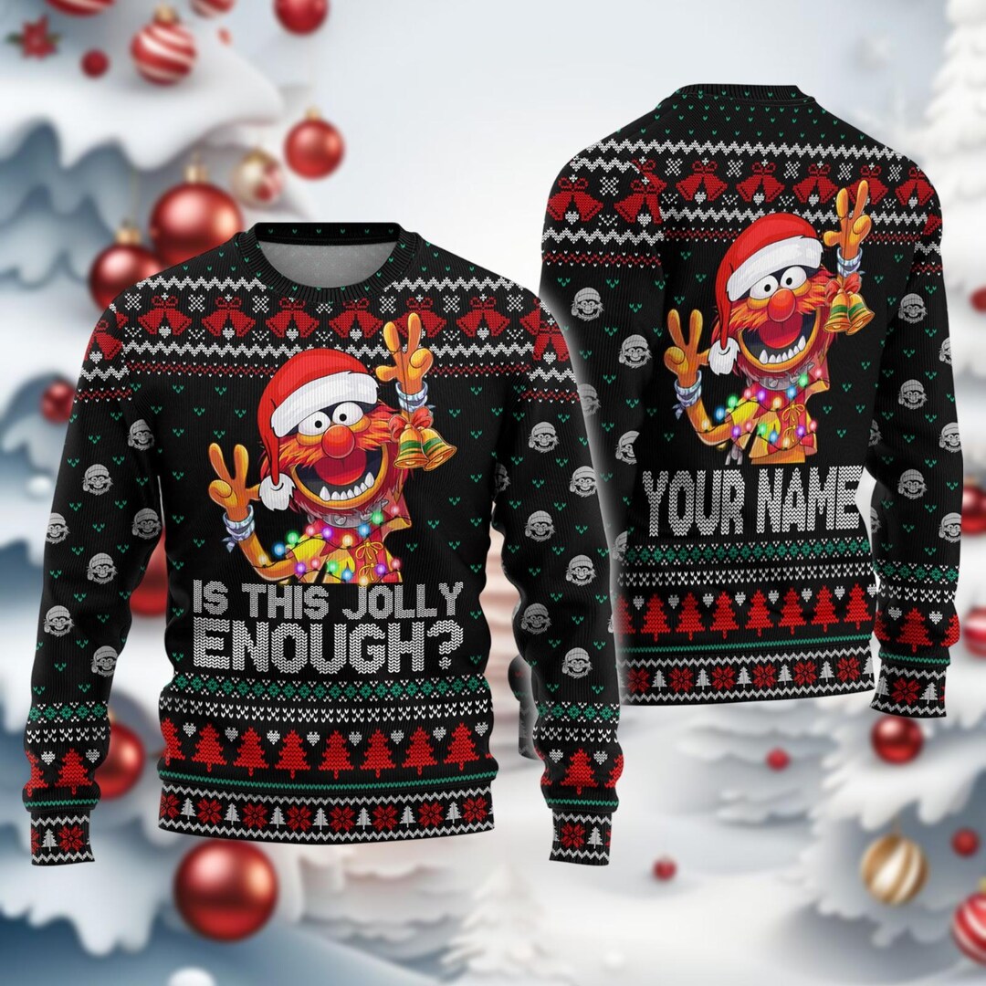 Custom Christmas Muppet Ugly Sweater, Funny Animal Xmas Sweater, Disney ...