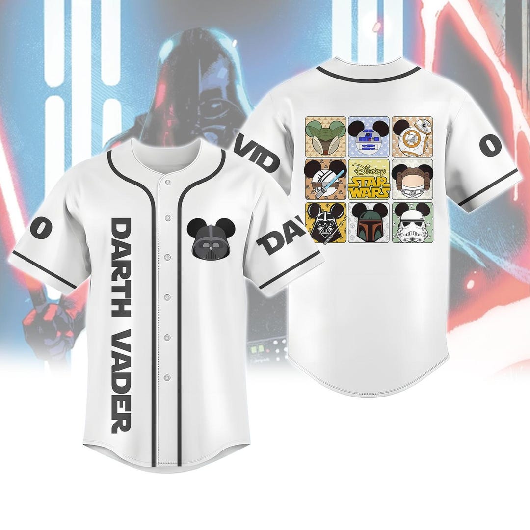 Custom Darth Vader Baseball Jersey, Star Wars Baseball Shirt, Anakin ...