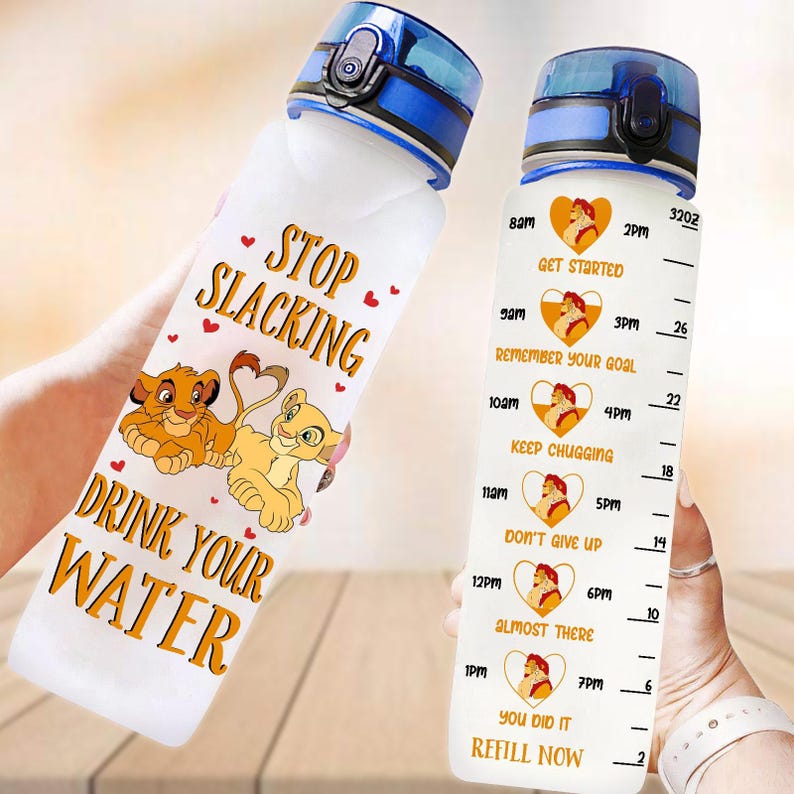 Lion King Water Tracker Bottle, Simba and Nala Water Bottle, Disney ...