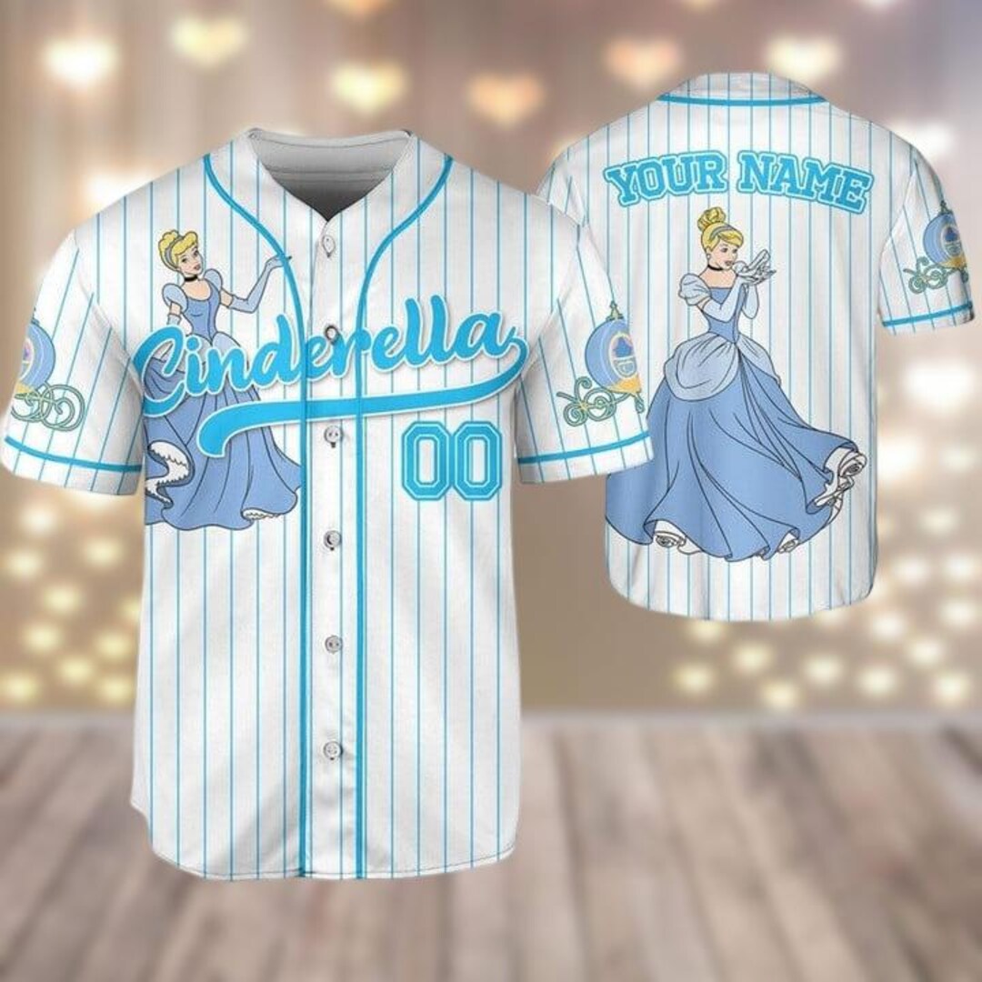 Custom Cinderella Princess Baseball Jersey, Disneyland Baseball Shirt ...