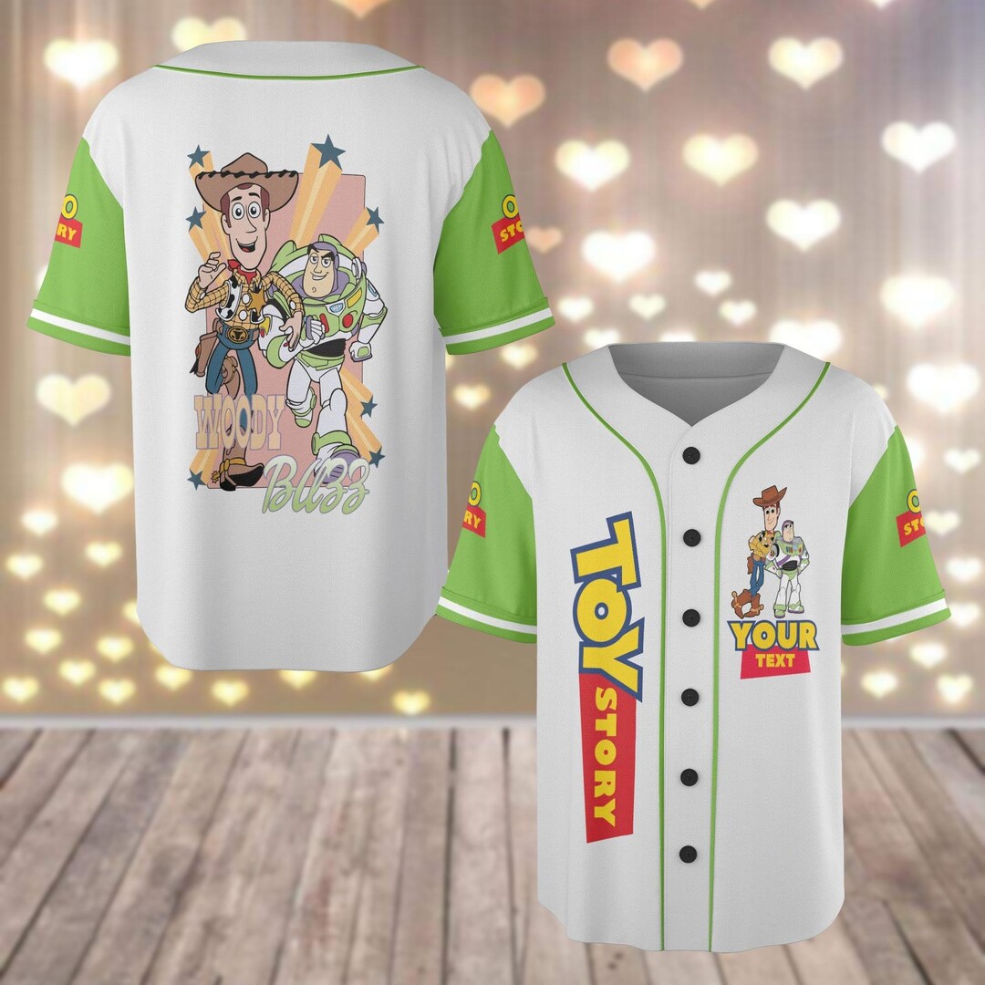 Custom Toy Story Baseball Jersey, Buzz Lightyear Baseball Shirt, Toy ...