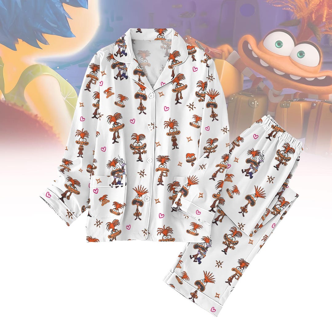 Anxiety Inside Out Pajamas Set, Disney Emotions Holiday Pajamas, Disney ...