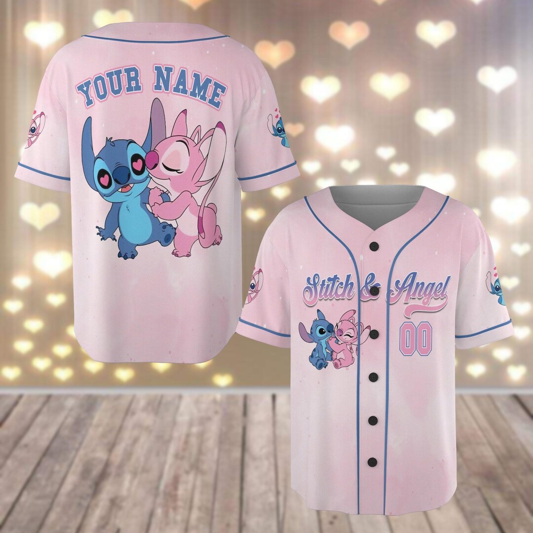 Custom Stitch and Angel Baseball Jersey, Couple Matching Baseball Shirt ...