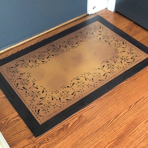 Early American Floorcloth Area Rug. Primitive Floor Cloth. May - Etsy