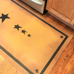 Early American Floorcloth Area Rug. Primitive Floor Cloth. May - Etsy