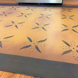 Early American Floorcloth. Primitive Floor Cloth. Folk Art Area Rug ...