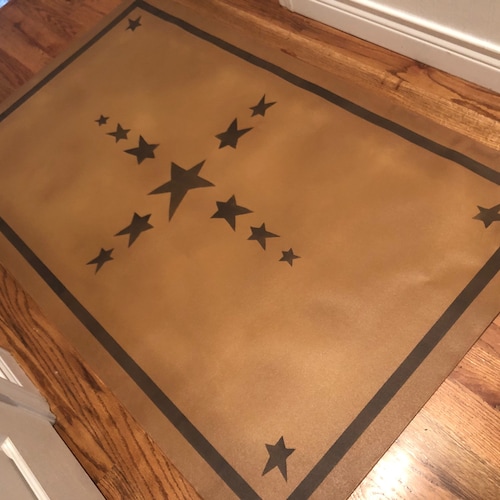 Early American Floor Cloth. Primitive Floorcloth. Painted Folk - Etsy