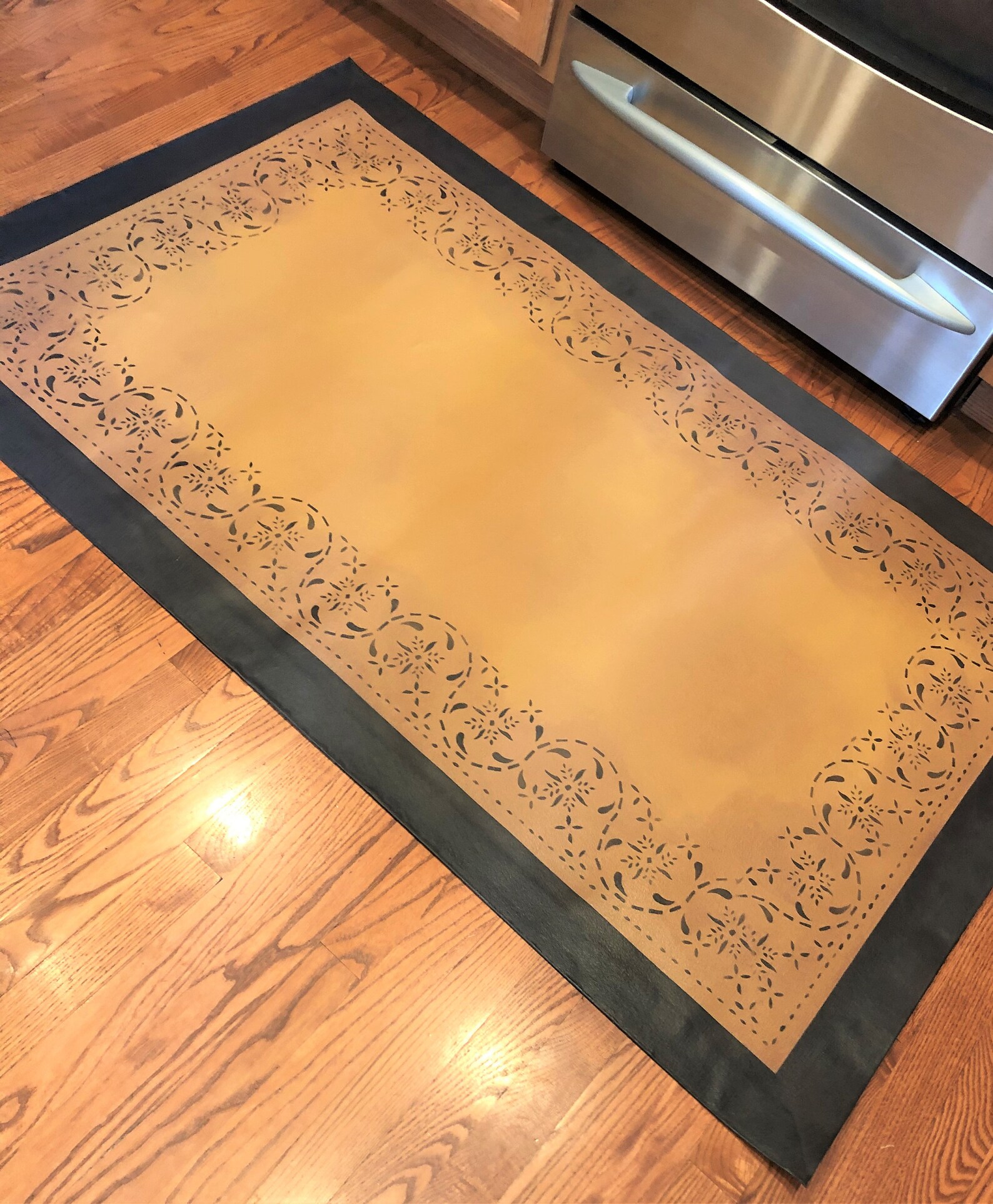 Early American Floorcloth Area Rug. Primitive Floor Cloth. May - Etsy