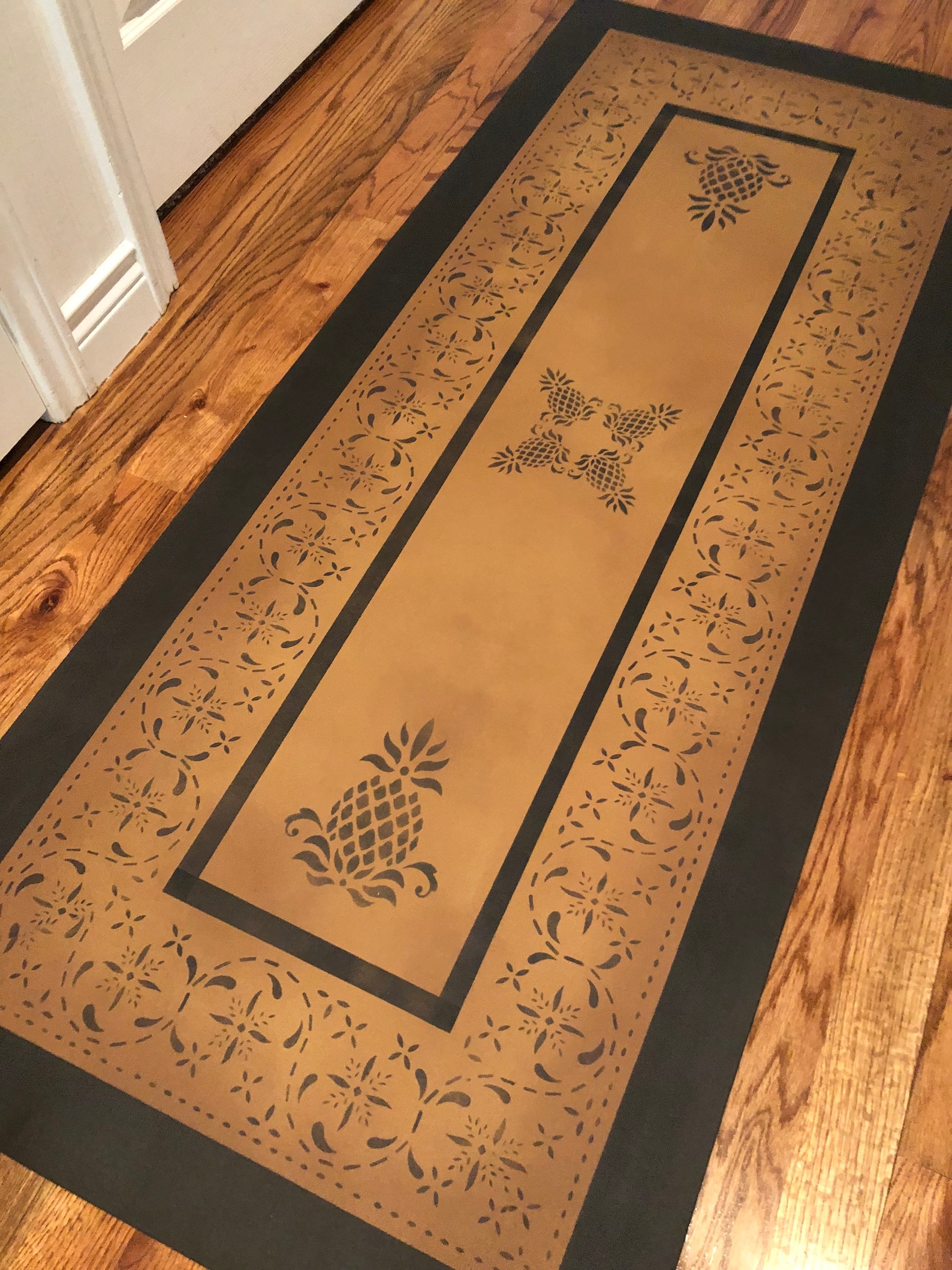 Early American Floorcloth Area Rug. Primitive Floor Cloth. - Etsy