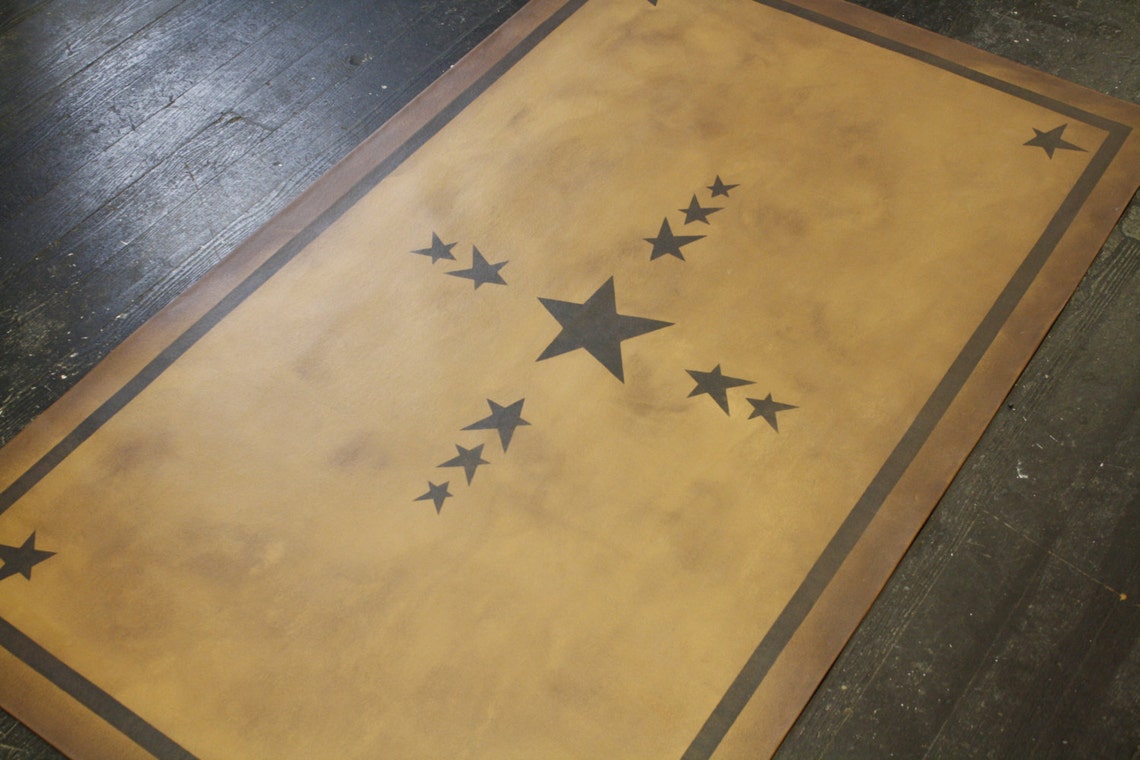 Early American Floorcloth Area Rug. Primitive Floor Cloth. May - Etsy