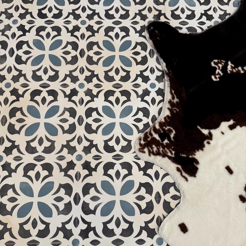 Large Vinyl Rugs Vintage - Etsy