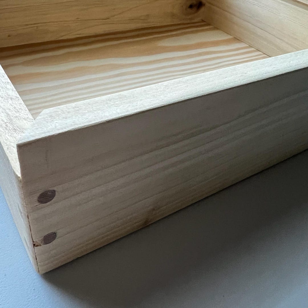Handmade Recycled Palletwood Display Box of Mixed Wood and Dowels ...