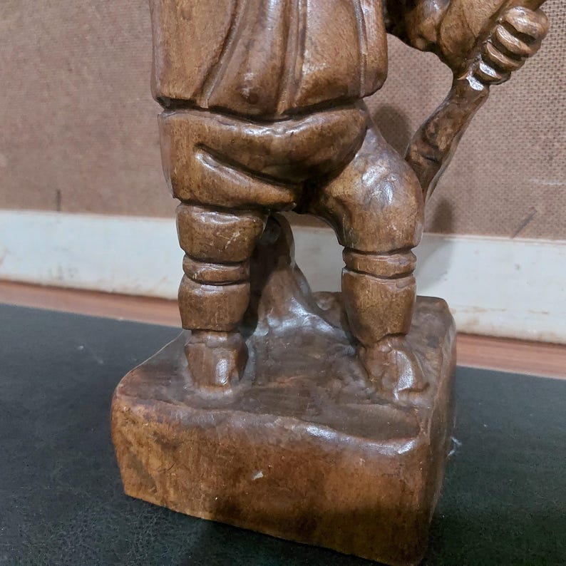 One Piece Wooden Figure of Man With Beer Stein in Hand | Handmade Wood ...