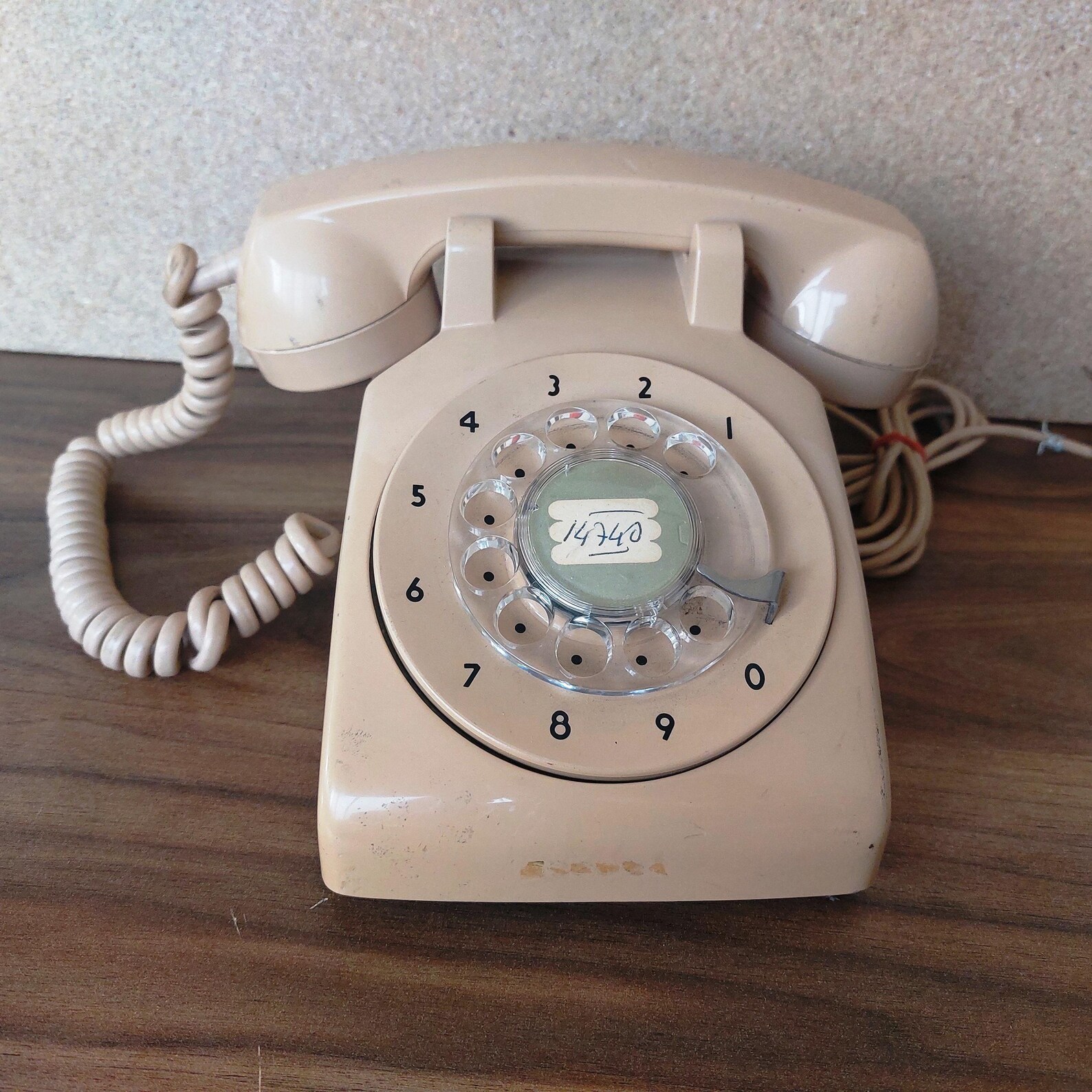 Vintage 1970 Rotary Dial Telephone, Electric Model , Beige Color ...