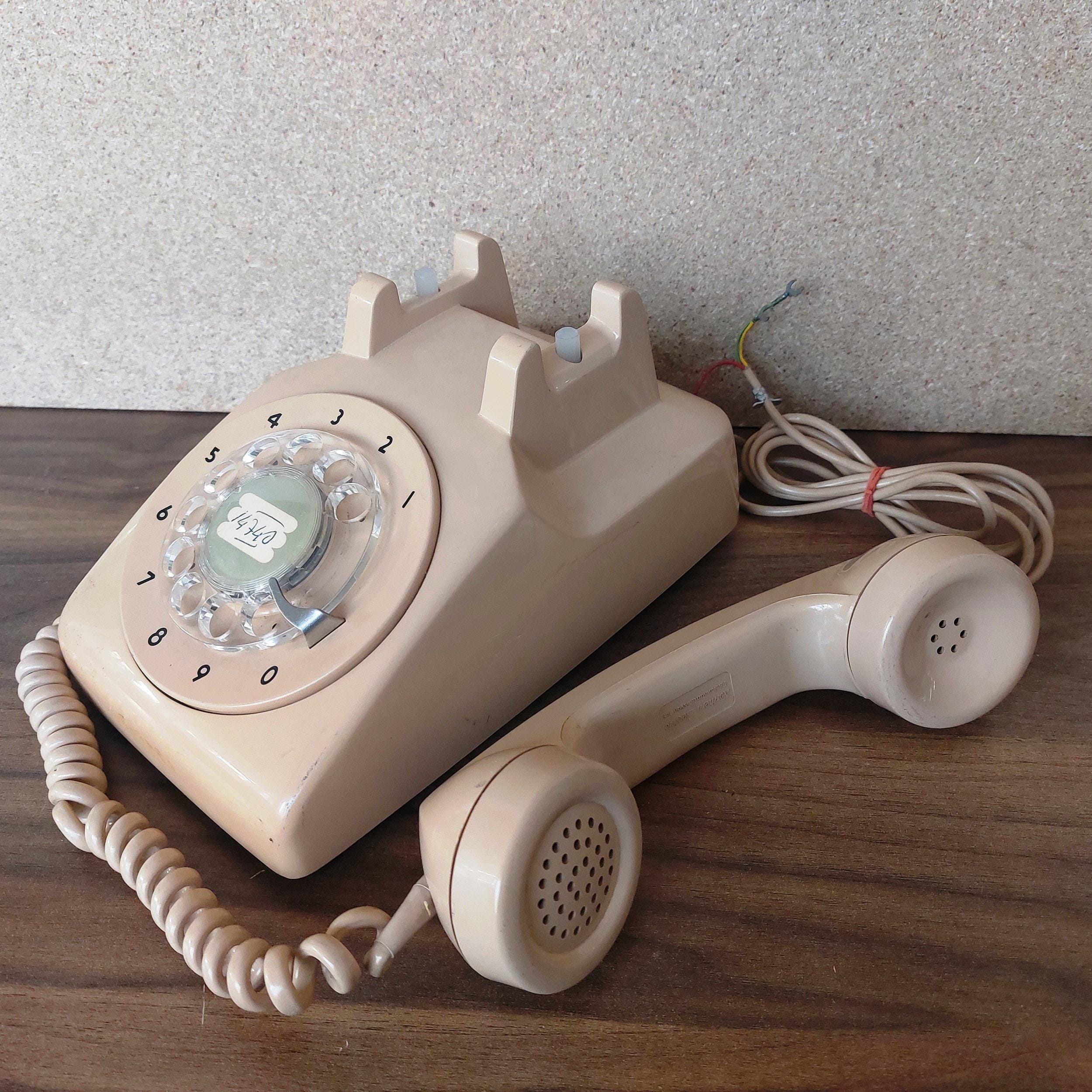 Vintage 1970 Rotary Dial Telephone, Electric Model , Beige Color ...