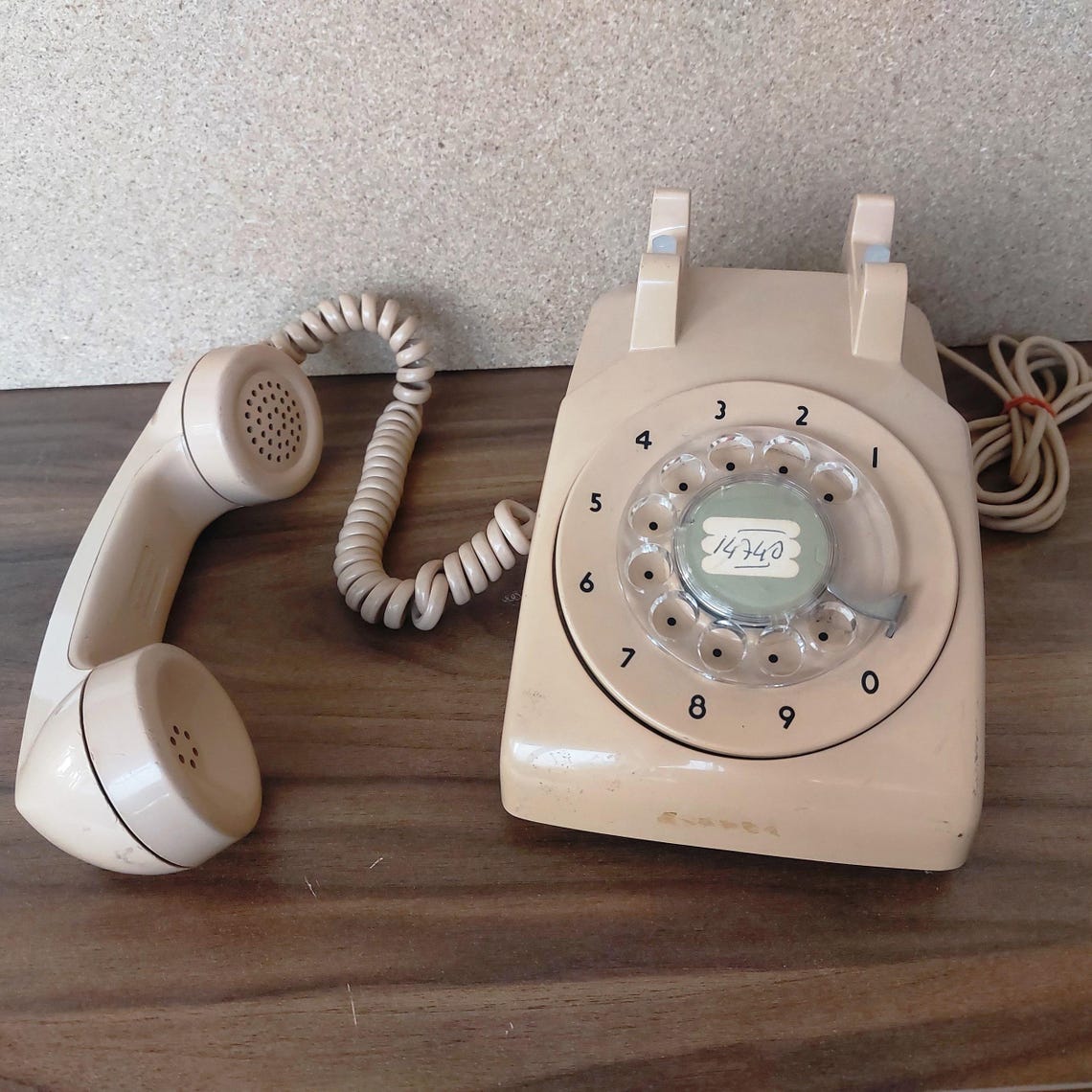 Vintage 1970 Rotary Dial Telephone, Electric Model , Beige Color ...
