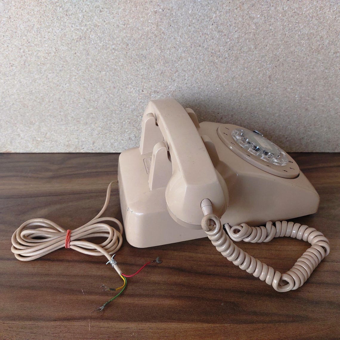 Vintage 1970 Rotary Dial Telephone, Electric Model , Beige Color ...