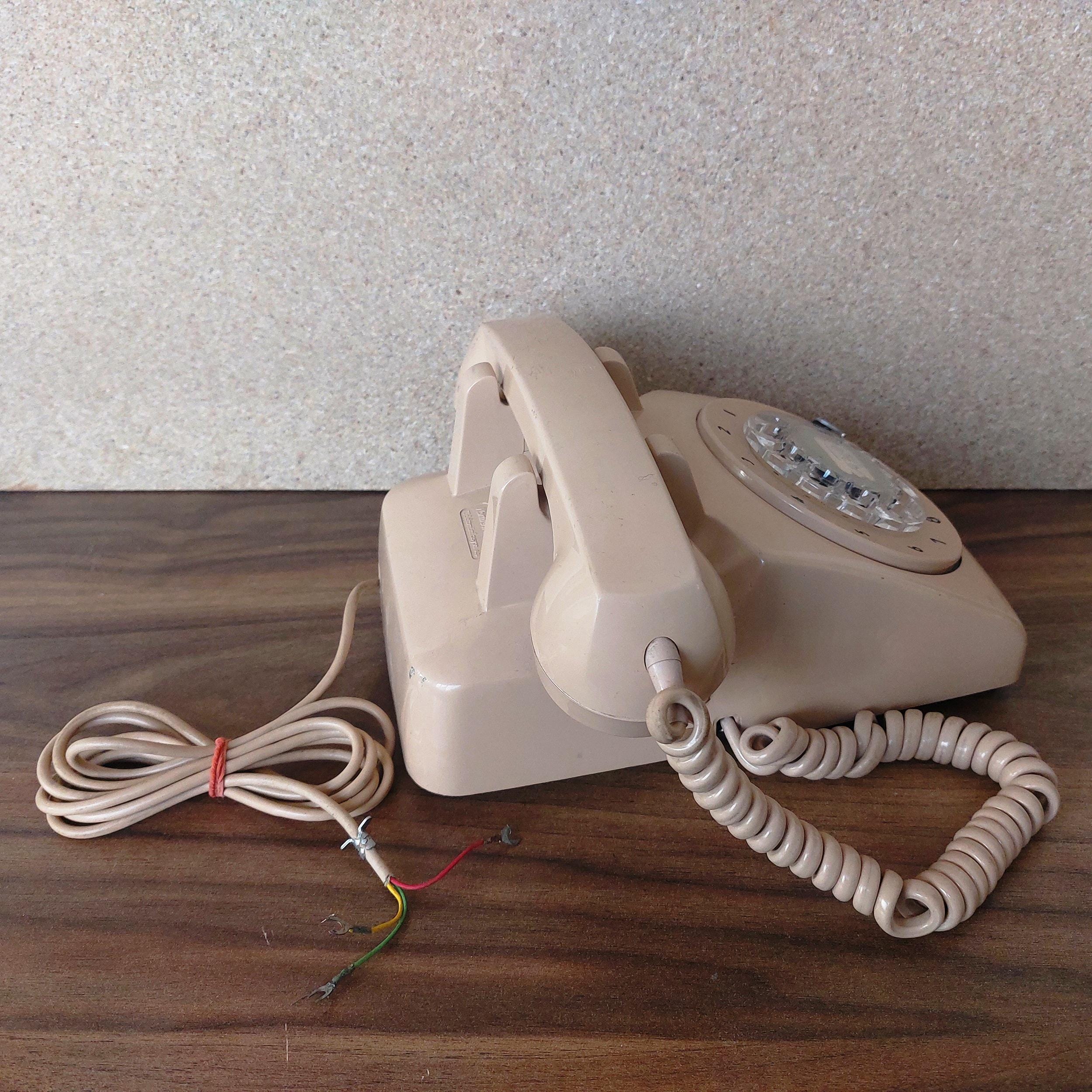 Vintage 1970 Rotary Dial Telephone, Electric Model , Beige Color ...