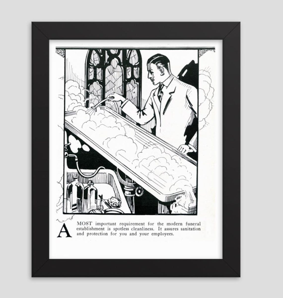 1930s Mortuary Sanitation Poster 8x10" - Etsy