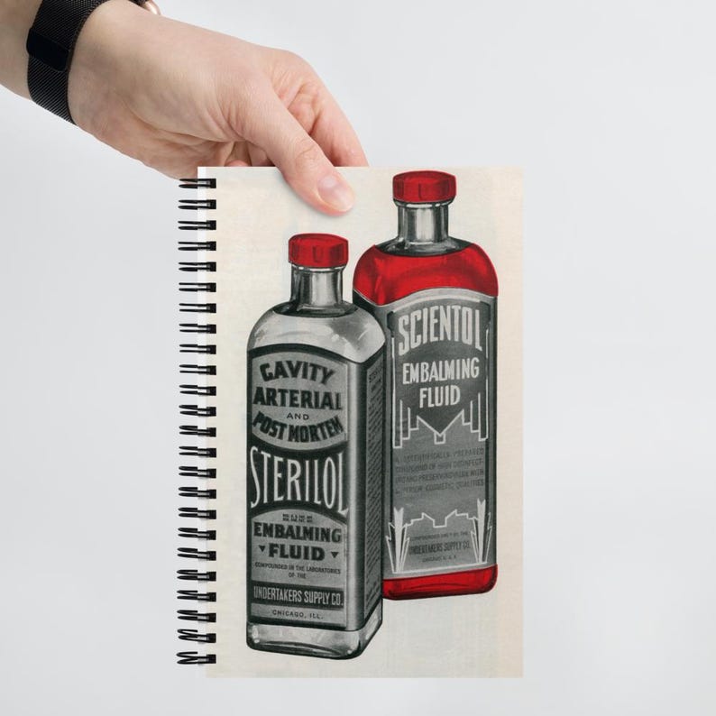 1920s Embalming Fluid Notebook - Etsy