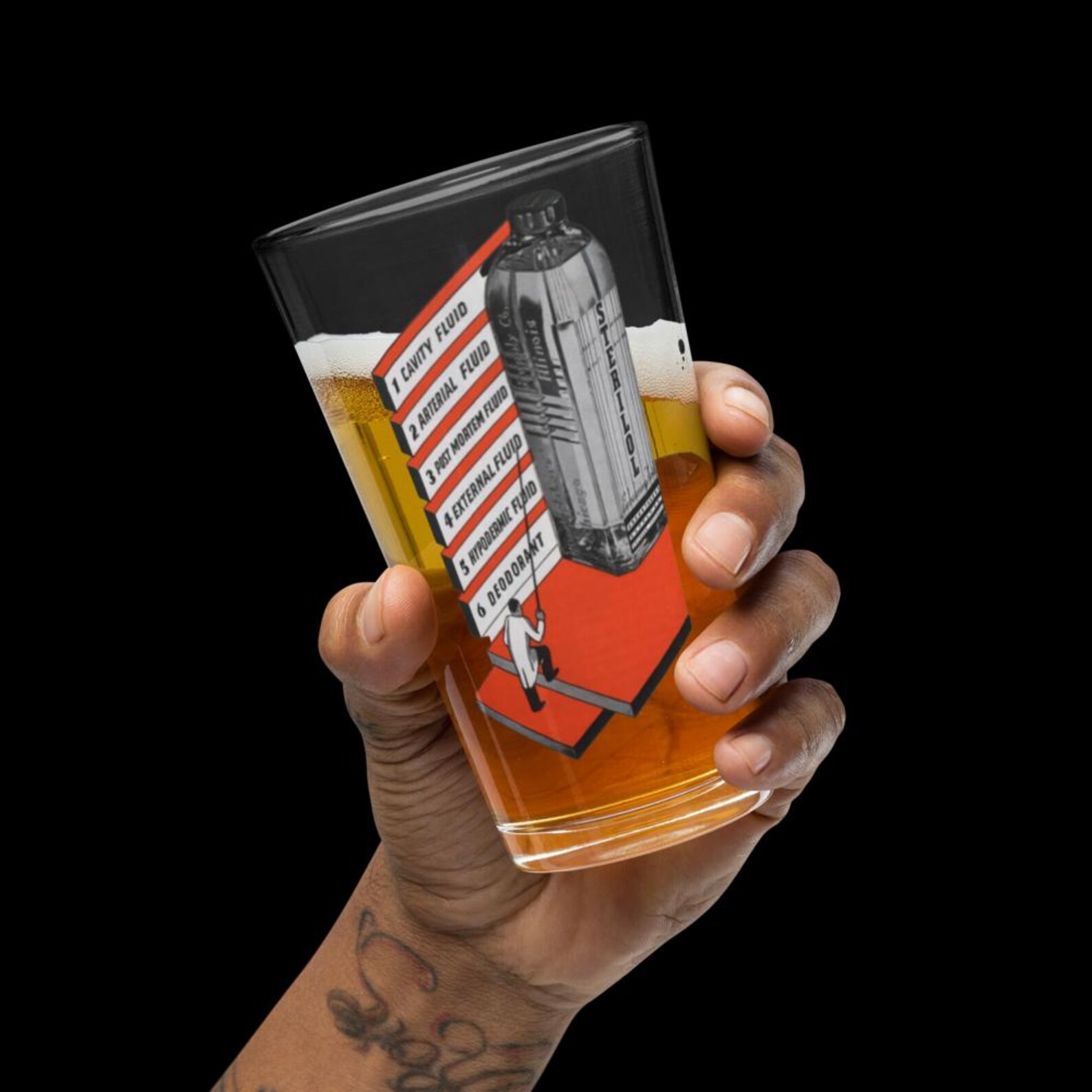 Embalming Fluid Pint Glass - Etsy