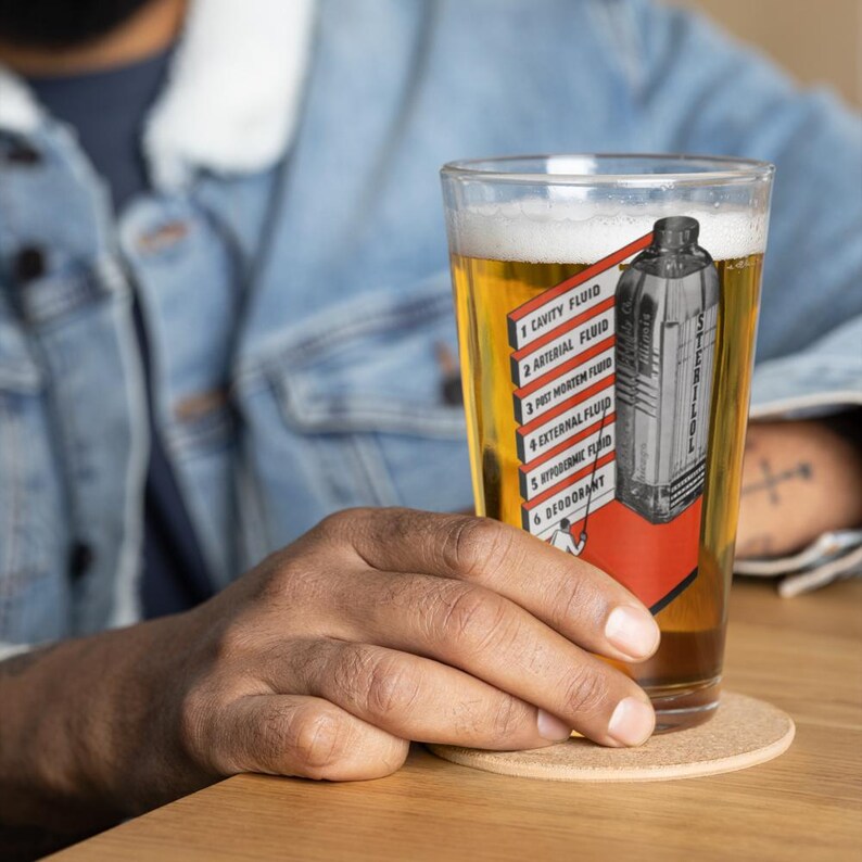 Embalming Fluid Pint Glass - Etsy